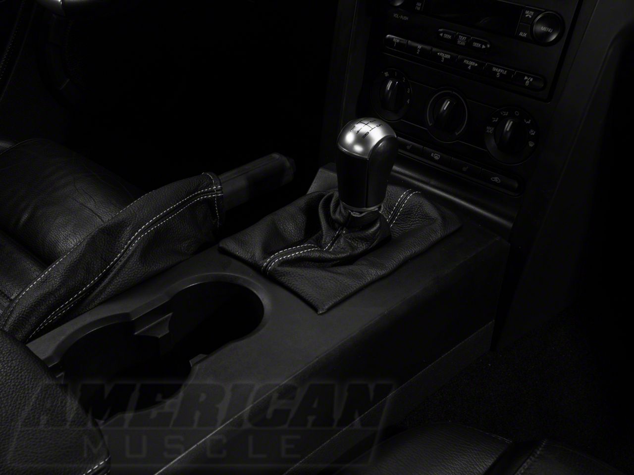 SpeedForm Mustang Premium Black Leather Shift Boot; Silver Stitch 12765 ...