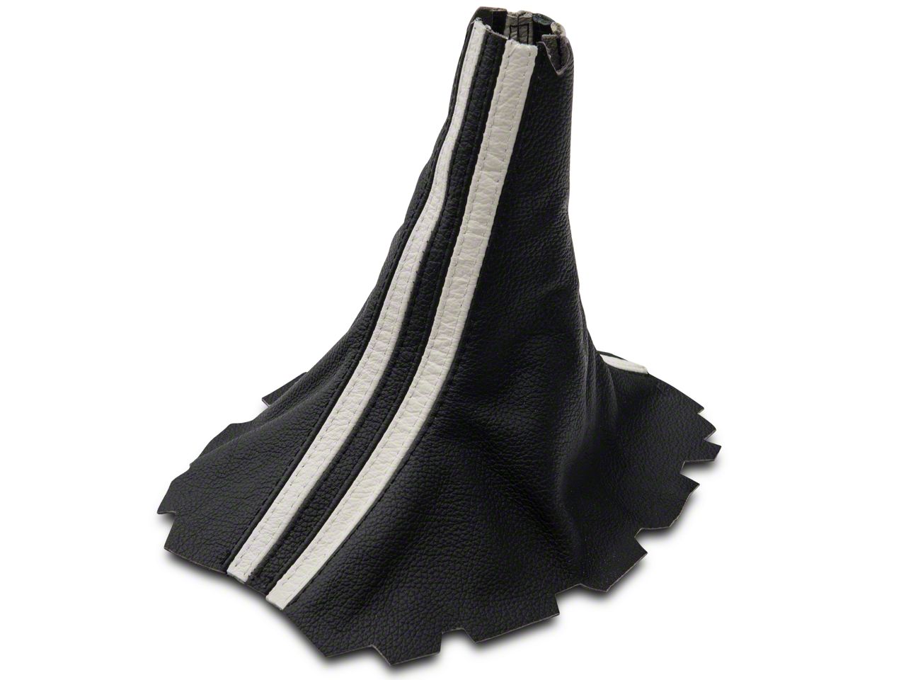 SpeedForm Mustang Premium Black Leather Shift Boot; Dual White Stripe ...
