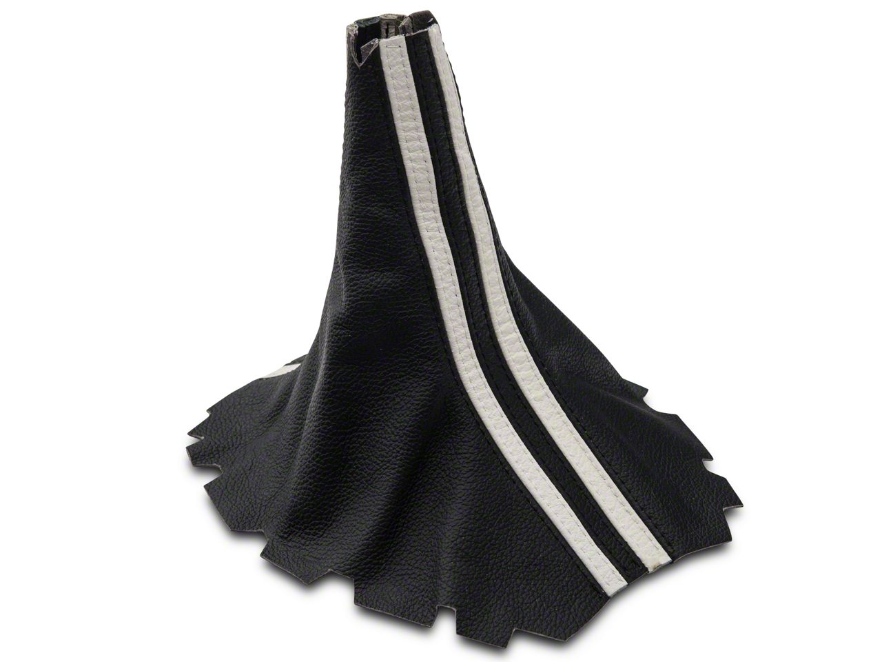 SpeedForm Mustang Premium Black Leather Shift Boot; Dual White Stripe ...