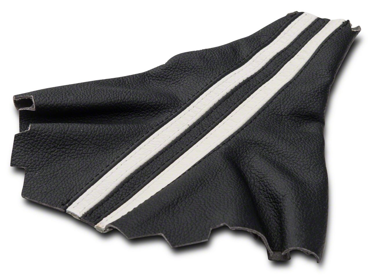 SpeedForm Mustang Premium Black Leather Shift Boot; Dual White Stripe ...