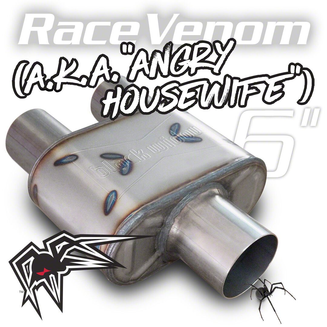 Black Widow Exhaust Challenger Angry Housewife Series Single/Dual ...