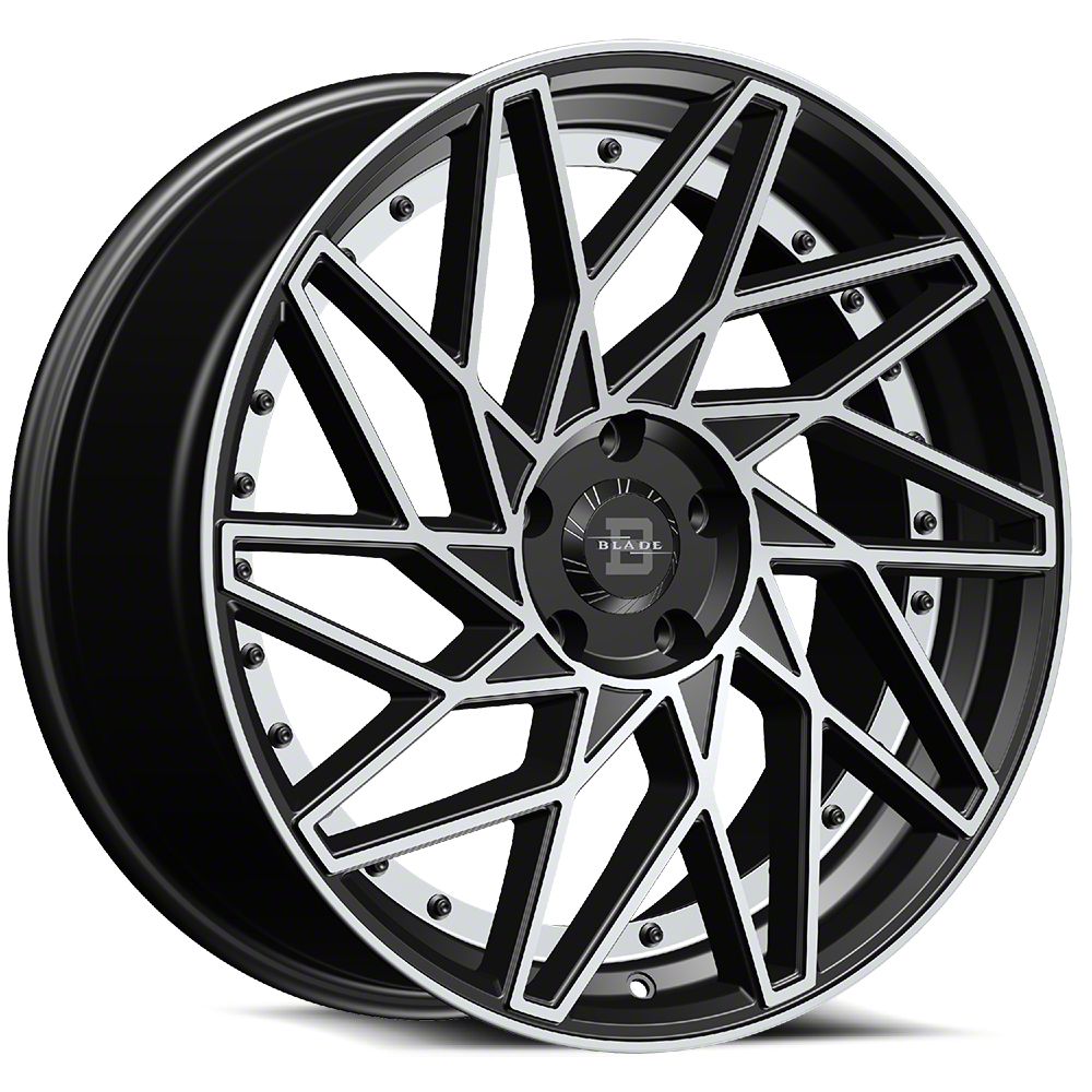 Blade Luxury Camaro RT-455 Venzo Gloss Black and Machined Wheel; Rear ...