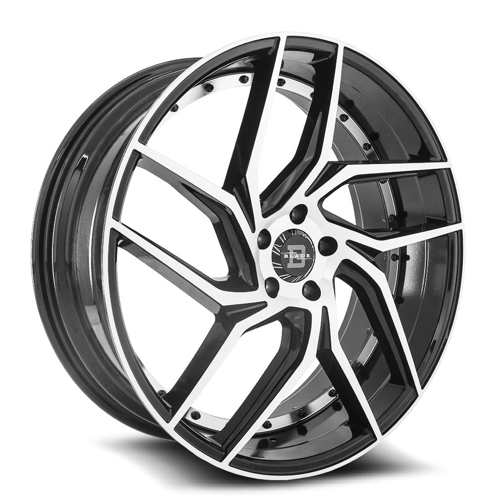 Blade Luxury Camaro RT-456 Enzo Gloss Black and Machined Wheel; 22x8.5 ...