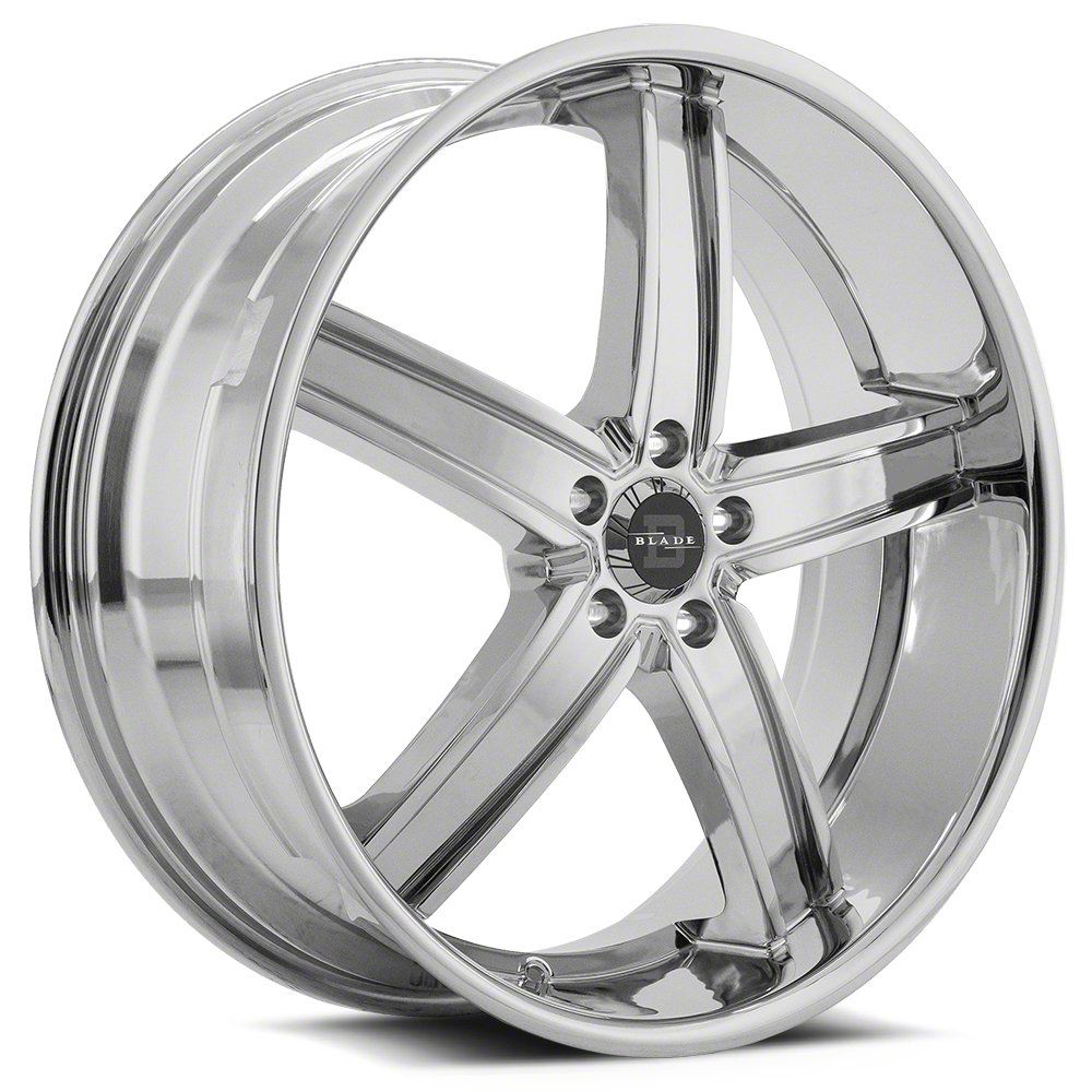 Blade Luxury Challenger BL-402 Pizarro Chrome Wheel; Rear Only; 24x9.5 ...