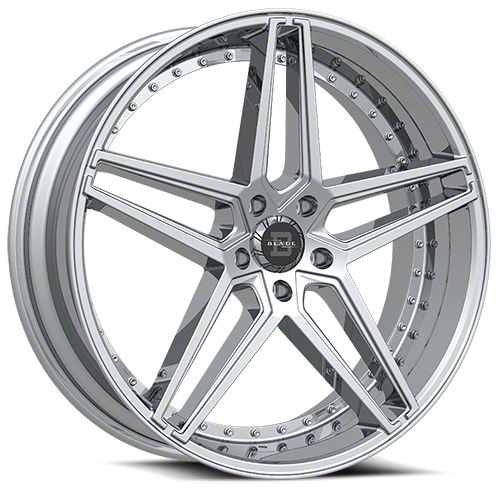 Blade Luxury Challenger RT-451 Bendetta Chrome Wheel; Rear Only; 24x9.5 ...