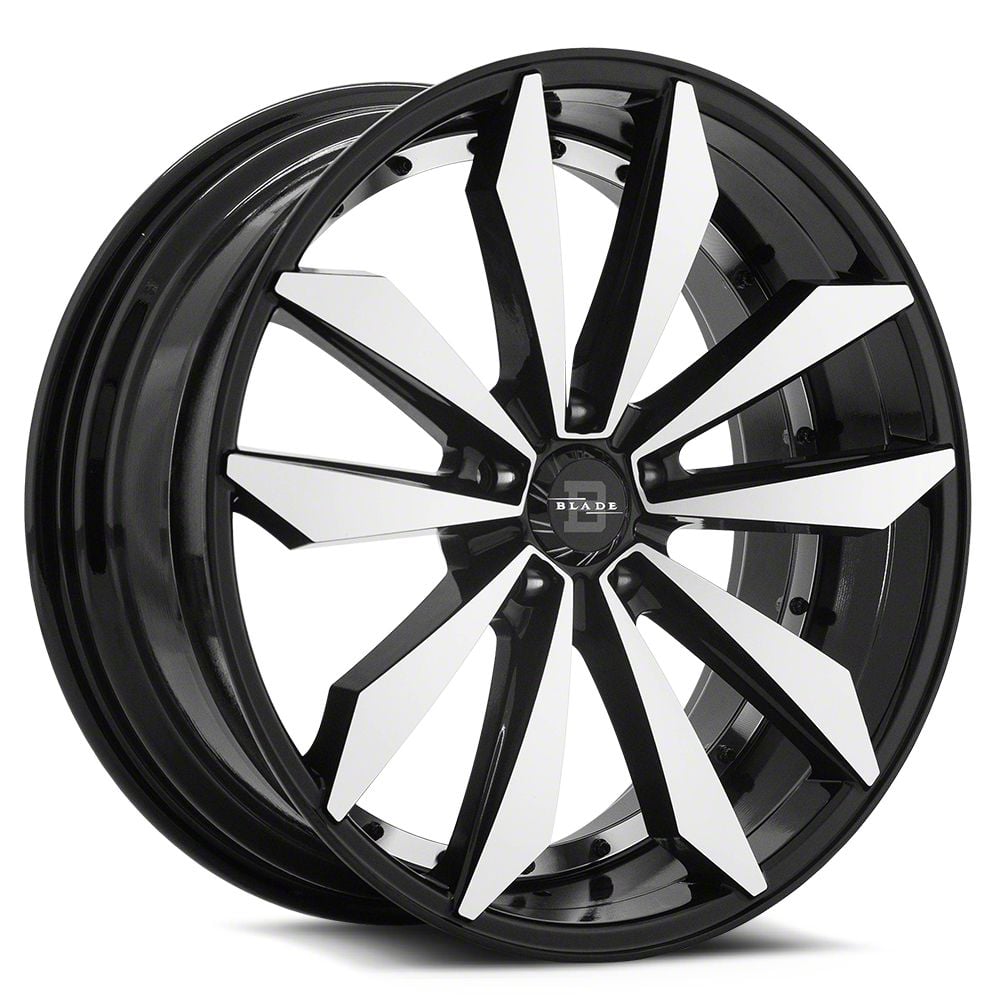 Blade Luxury Challenger RT-460 Scar Gloss Black and Machined Wheel ...