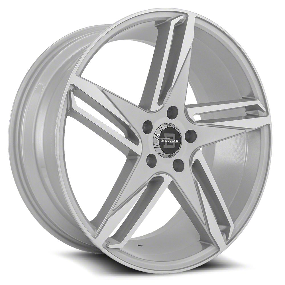 Blade Luxury Mustang BL-407 Adverso Silver and Machined Wheel; 20x8.5 ...