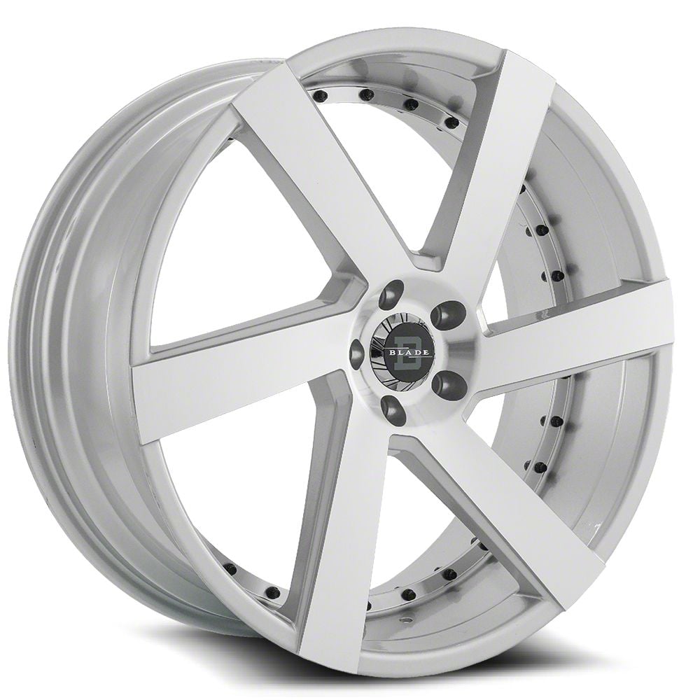 Blade Luxury Mustang RT-452 Maddox Silver and Machined Wheel; 20x8.5 ...