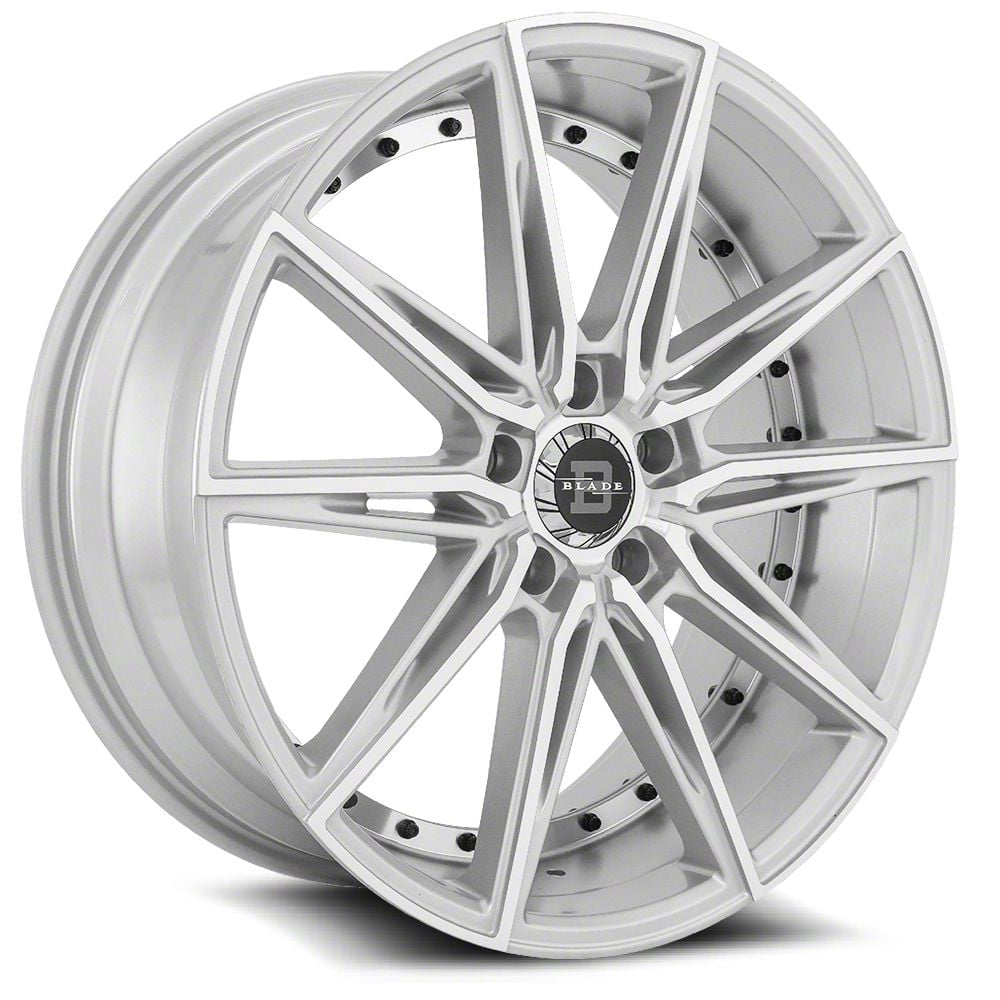 Blade Luxury Mustang RT-459 Barrett Silver and Machined Wheel; 20x8.5 ...
