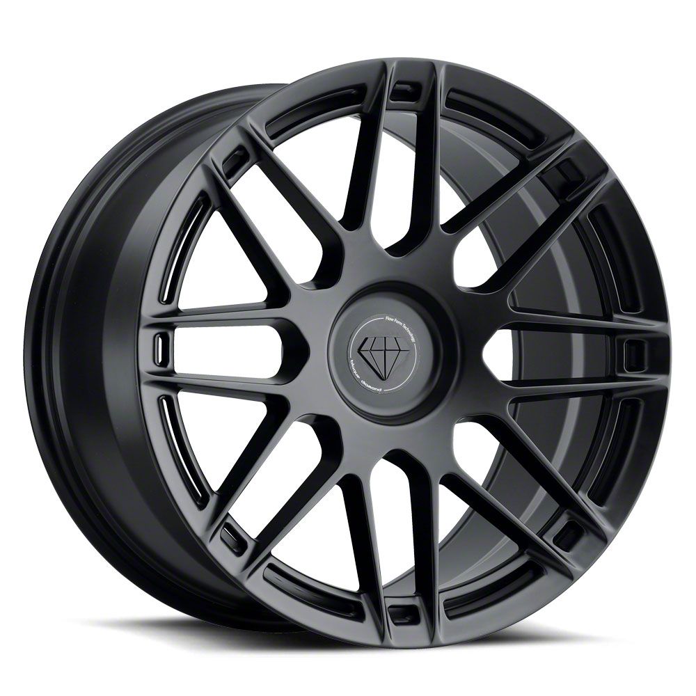 Blaque Diamond Wheels Charger BD-F12 Satin Black SDP Wheel; Rear Only ...