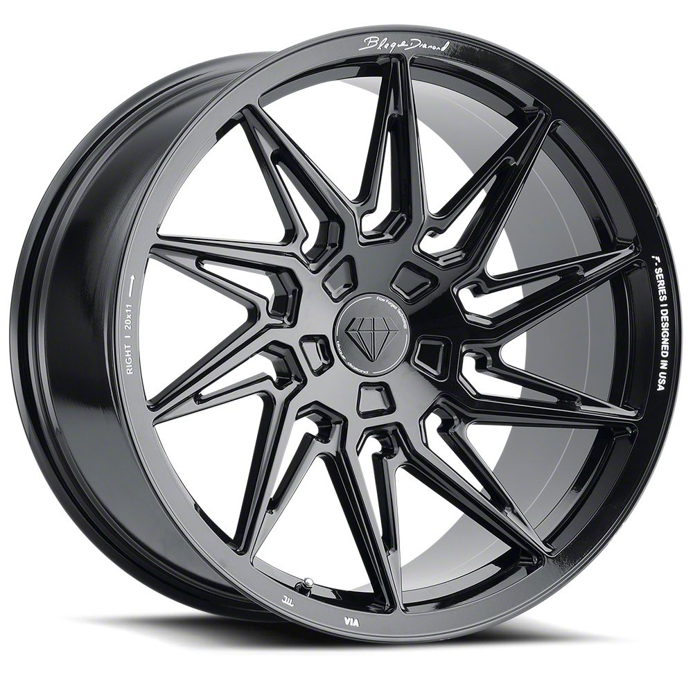 Blaque Diamond Wheels Charger BD-F20 Gloss Black SDP Wheel; Right ...