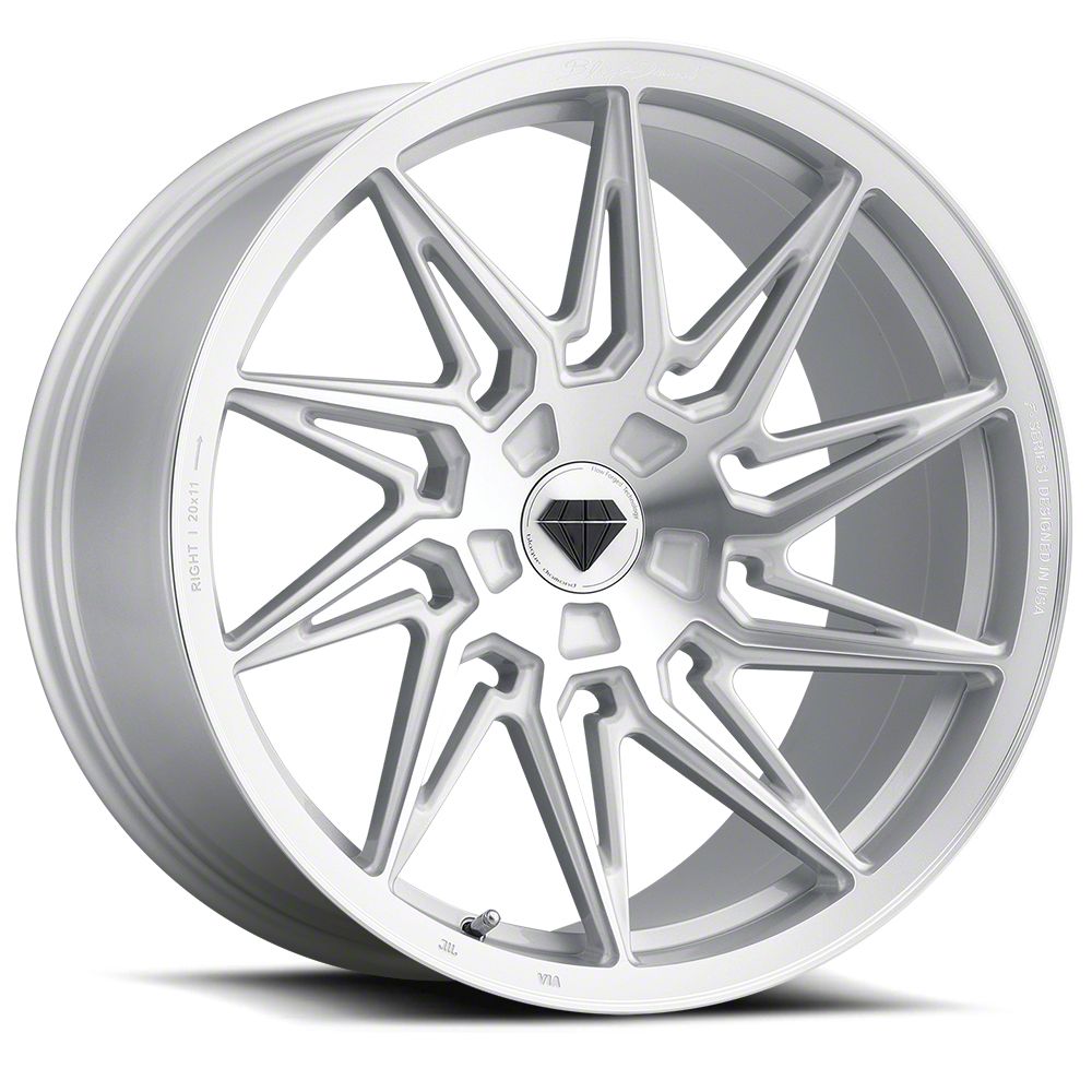 Blaque Diamond Wheels Charger BD-F20 Silver Brush Face DP Wheel; Right ...