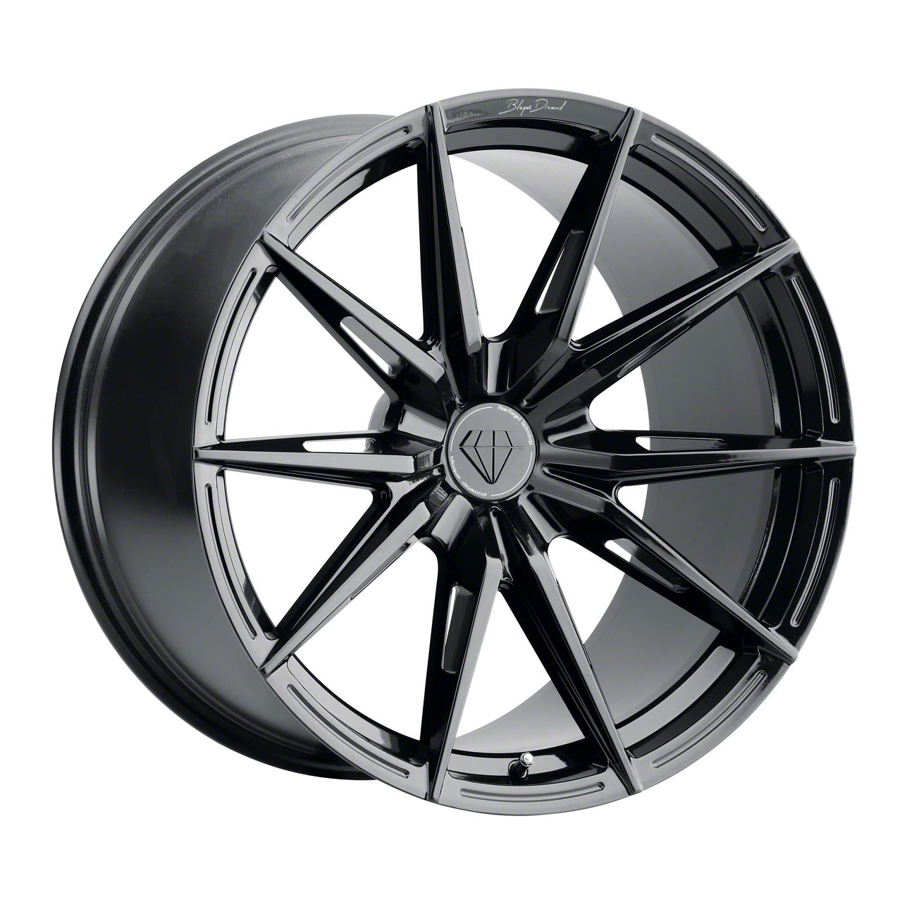 Blaque Diamond Wheels Challenger BD-F29 Gloss Black SDP Wheel; Rear ...