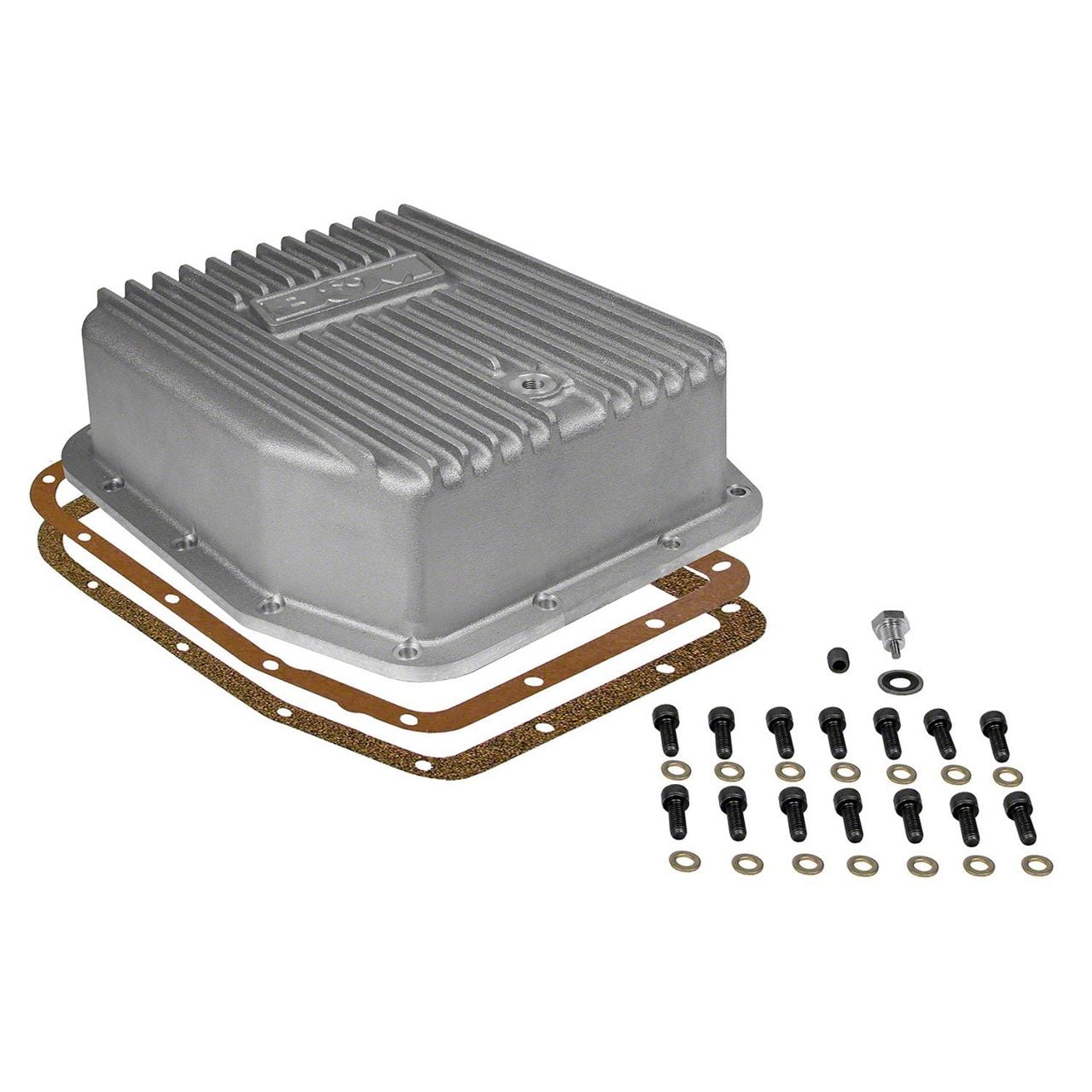 B&M Mustang AOD/4R70W Hi-TEK Deep Transmission Pan; Natural 40291 (84 ...