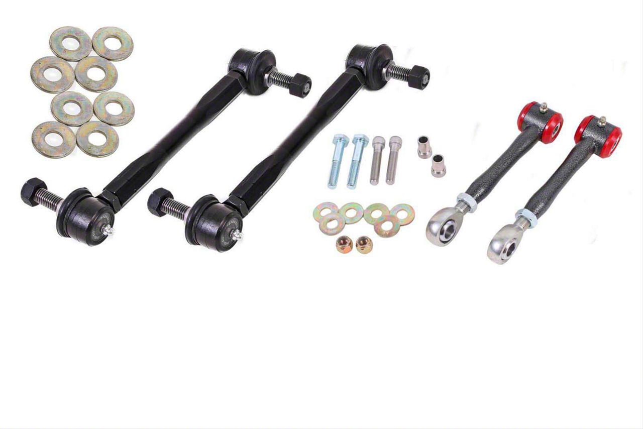 BMR Camaro Adjustable End Link Kit for Front and Rear Sway Bars; Black ...