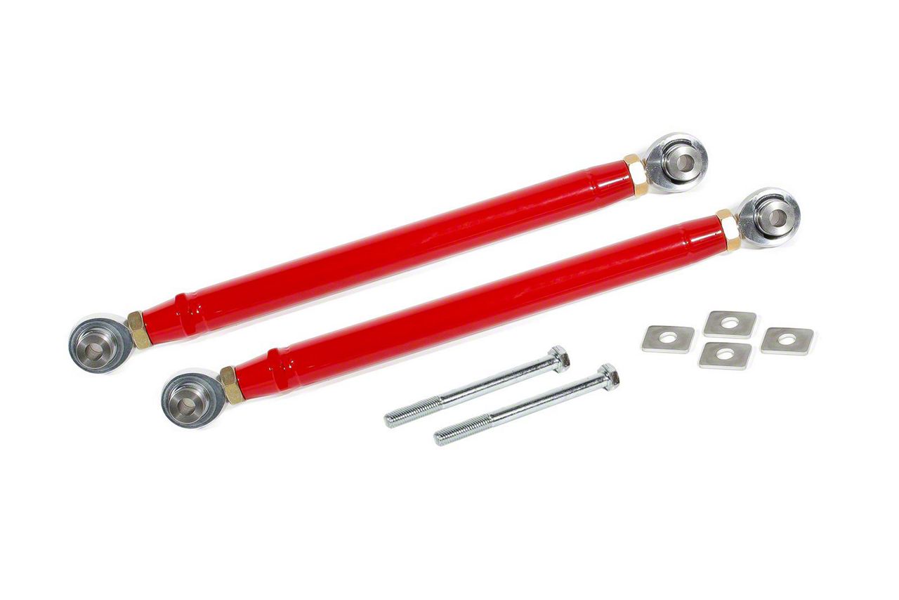 BMR Camaro Double Adjustable Rear Toe Rods; Rod End; Red BMR-TR007R (16 ...