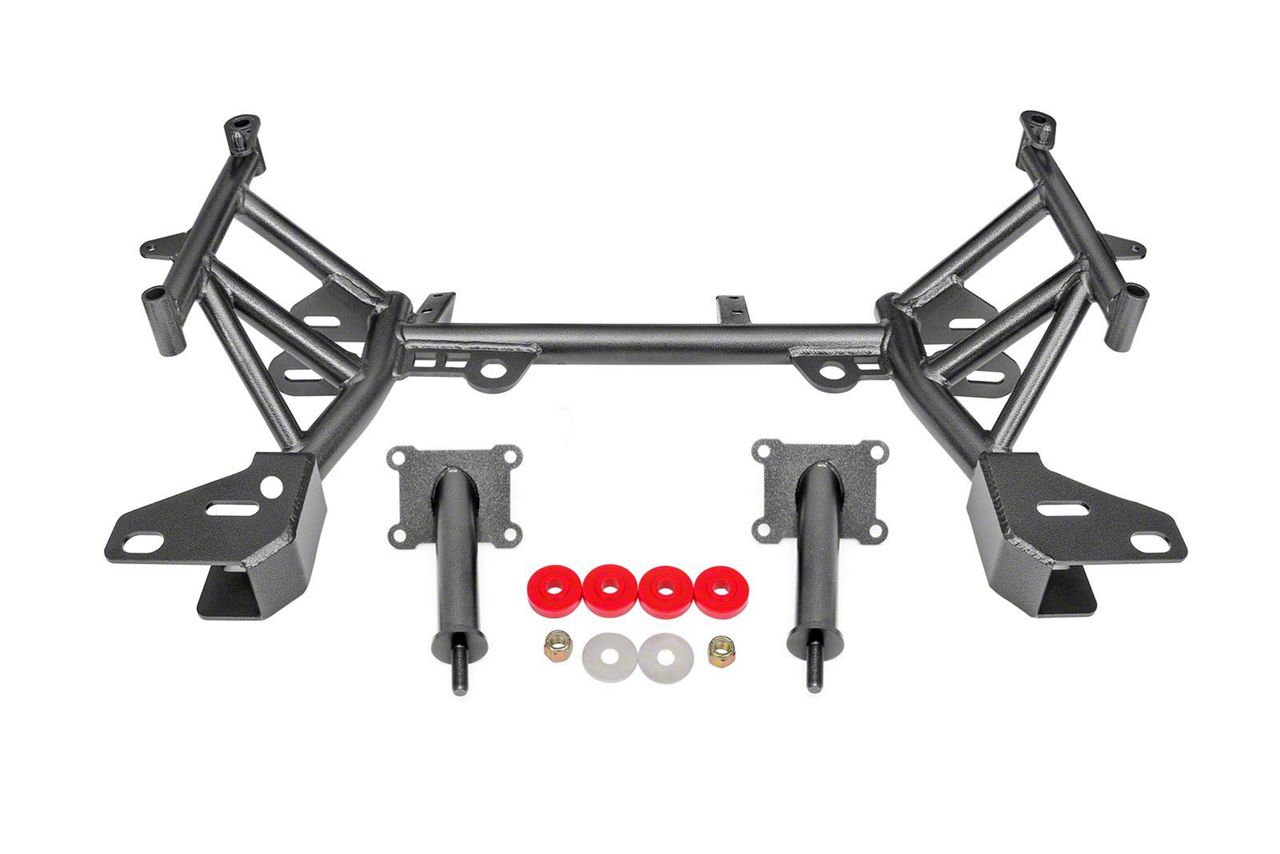 BMR Camaro K-Member with LS1 Motor Mounts; Pinto Rack Mount; Black ...