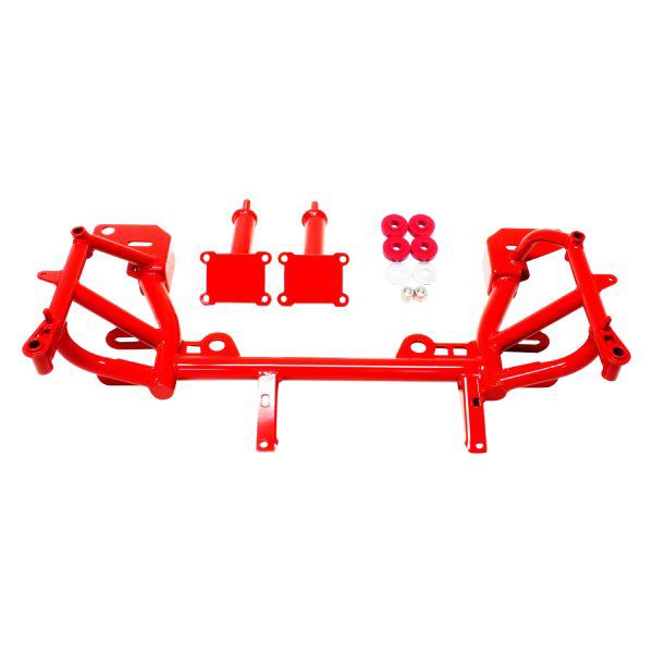 BMR Camaro K-Member with LS1 Motor Mounts; Pinto Rack Mount; Red BMR ...