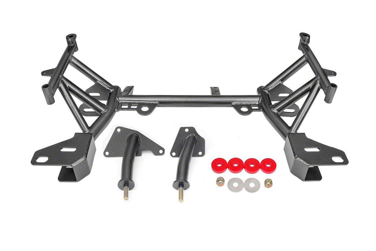 BMR Camaro K-Member with LT1 Motor Mounts; Pinto Rack Mount; Black ...