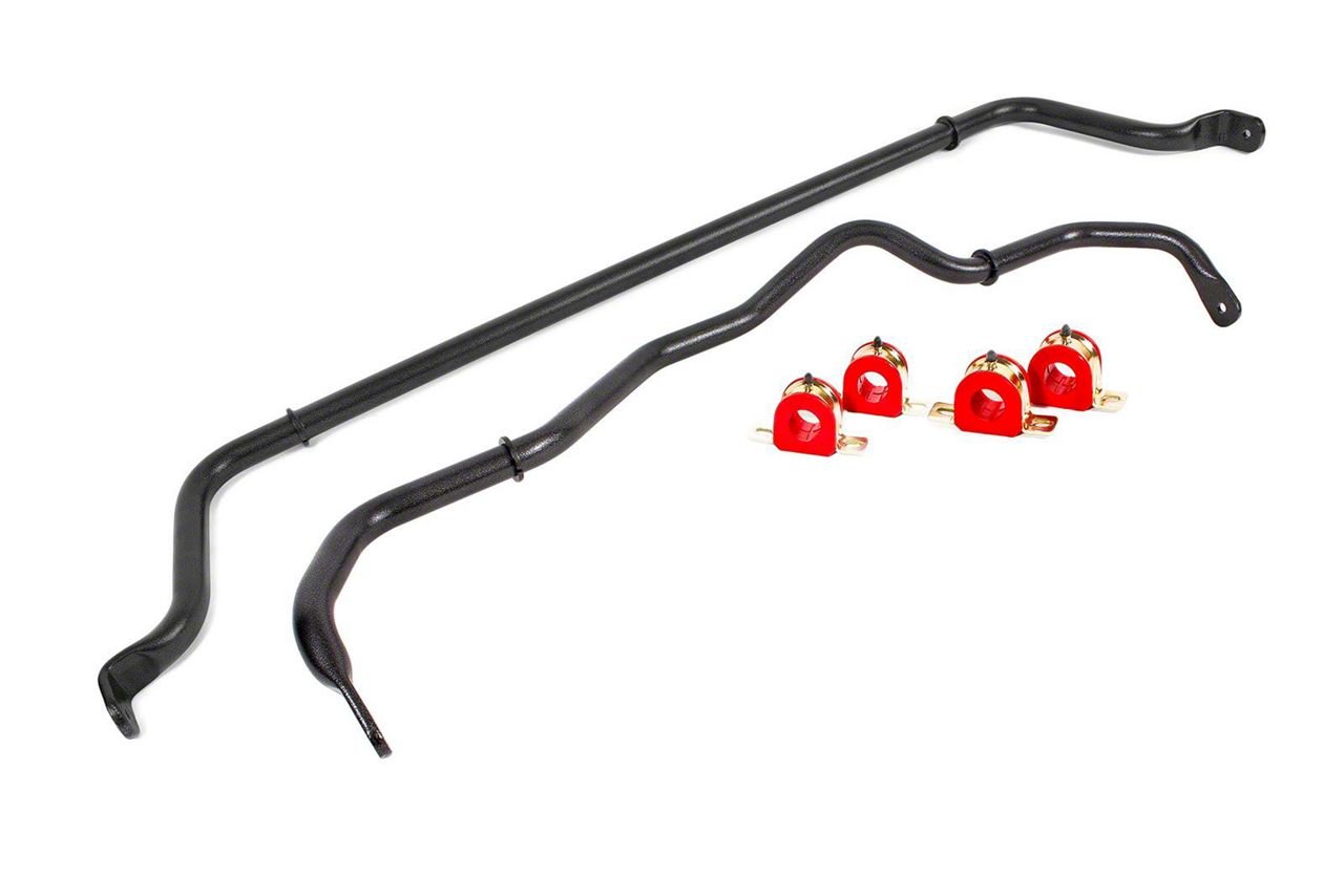 BMR Camaro Non-Adjustable Front and Rear Sway Bars; Black Hammertone ...