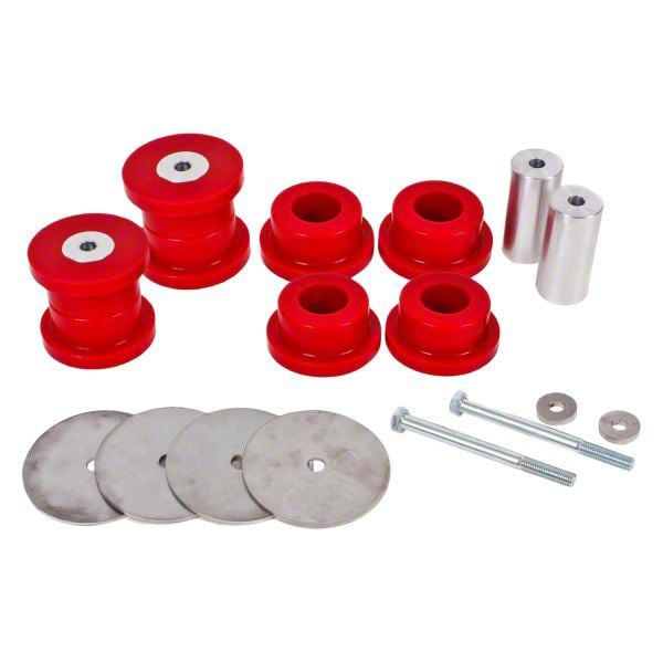 BMR Camaro Rear Cradle Bushing Kit; Polyurethane; Red BMR-BK061 (16-24 ...