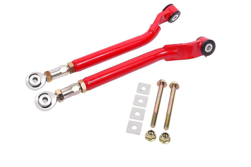 BMR Charger On-Car Adjustable Rear Toe Rods; Delrin/Rod End Combo; Red ...