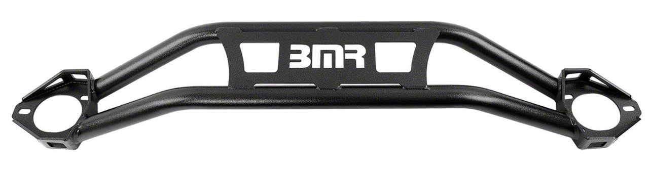 BMR Charger Twin Tube Design Front Strut Tower Brace; Black Hammertone ...