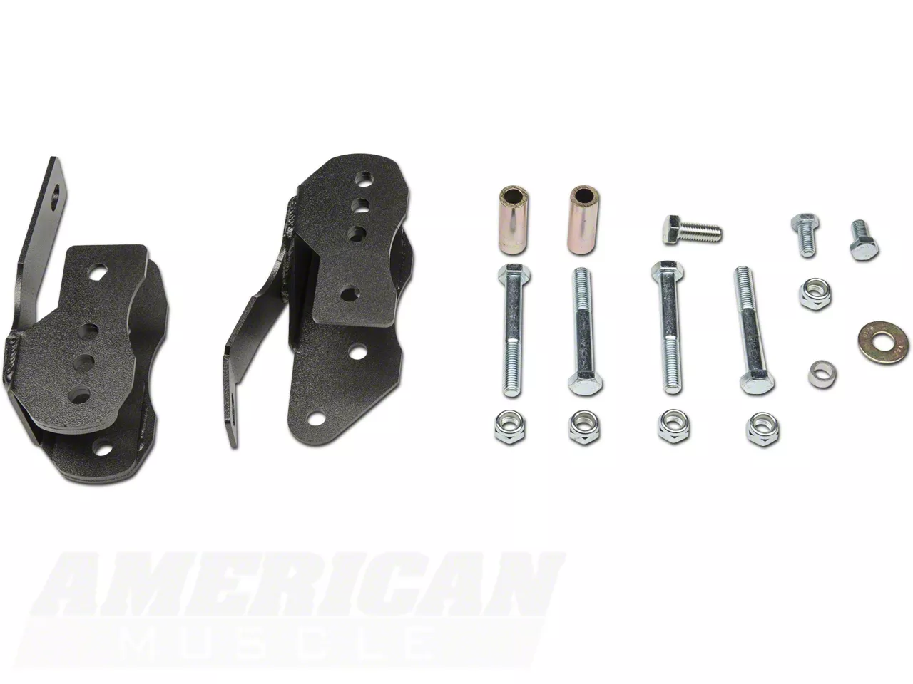 BMR Mustang Bolt-On Rear Lower Control Arm Relocation Brackets; Black ...