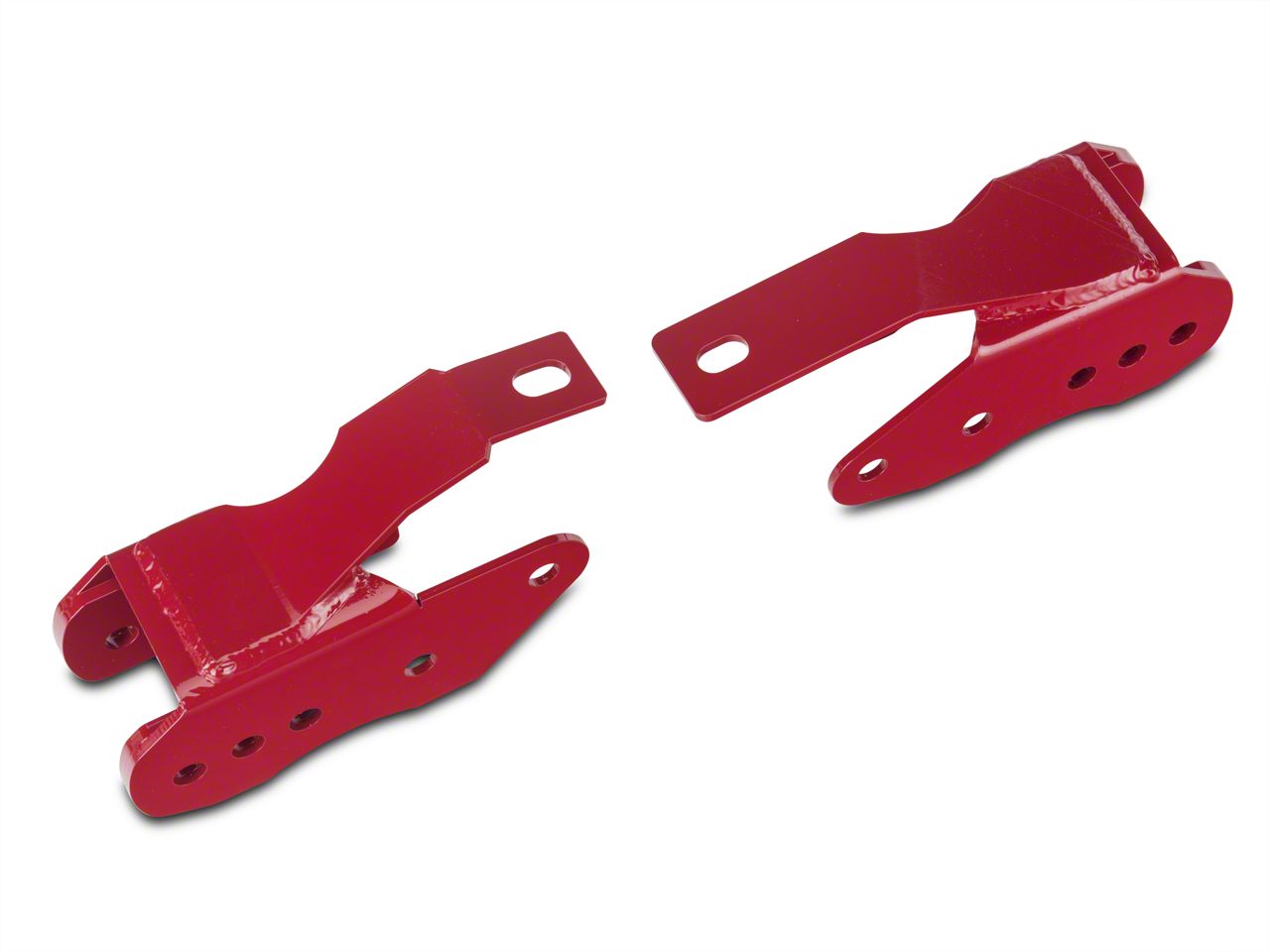 BMR Mustang Bolt-On Rear Lower Control Arm Relocation Brackets; Red BMR ...