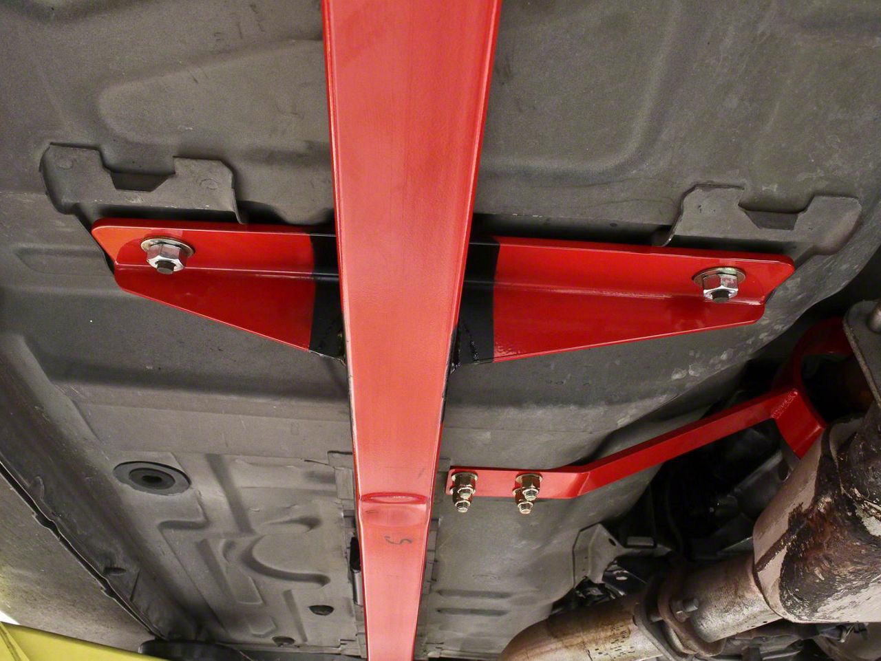 BMR Mustang Weld-On Boxed Subframe Connectors; Premium; Red BMR-SFC025R ...