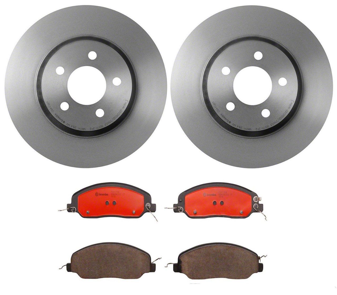 Brembo Mustang Vented Brake Rotor and Pad Kit; Front KT00426 (11-14 ...