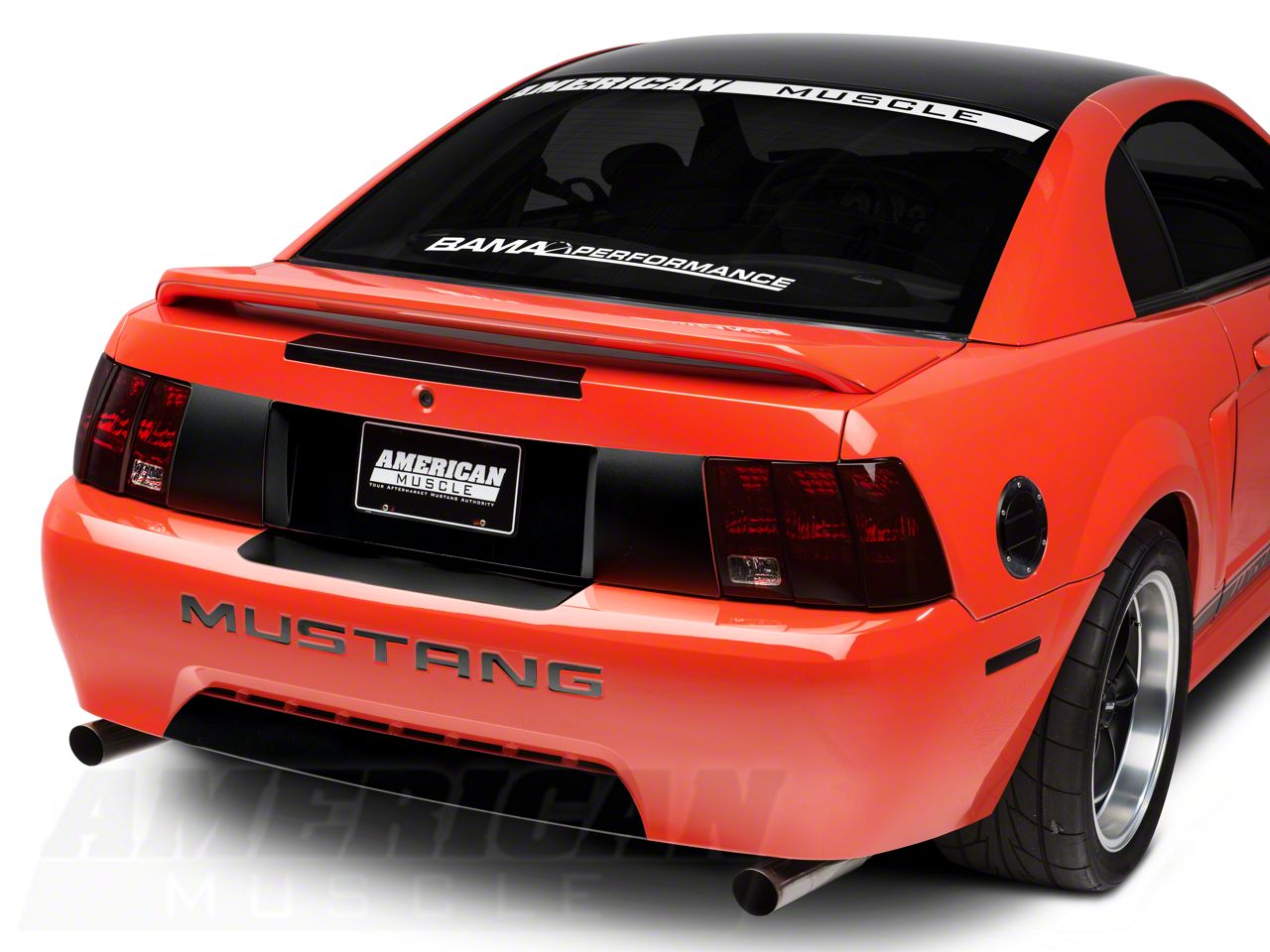 SEC10 Mustang Rear Bumper Accent Decal; Black 26301 (99-04 Mustang ...