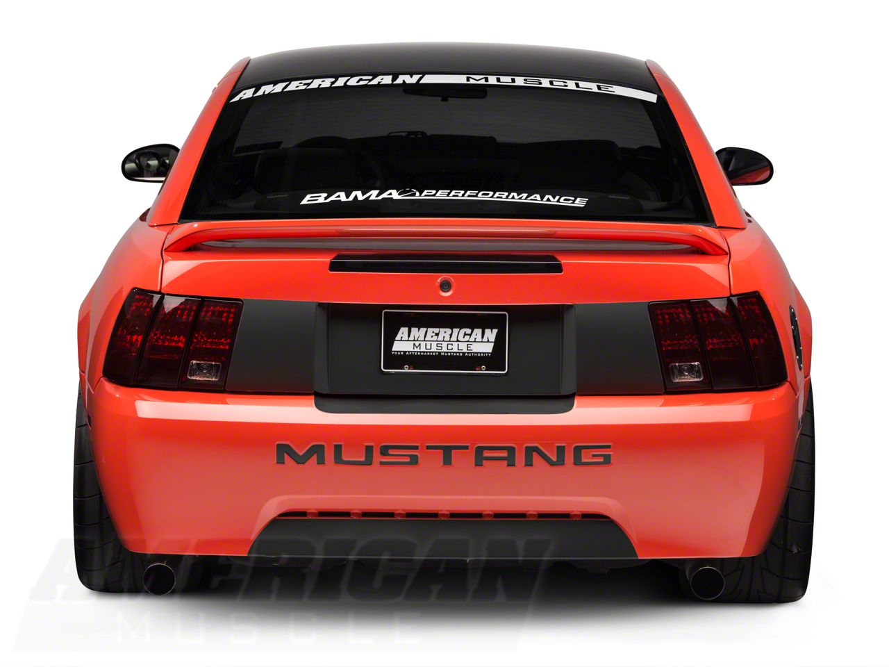 SEC10 Mustang Rear Bumper Accent Decal; Matte Black 26300 (99-04 ...