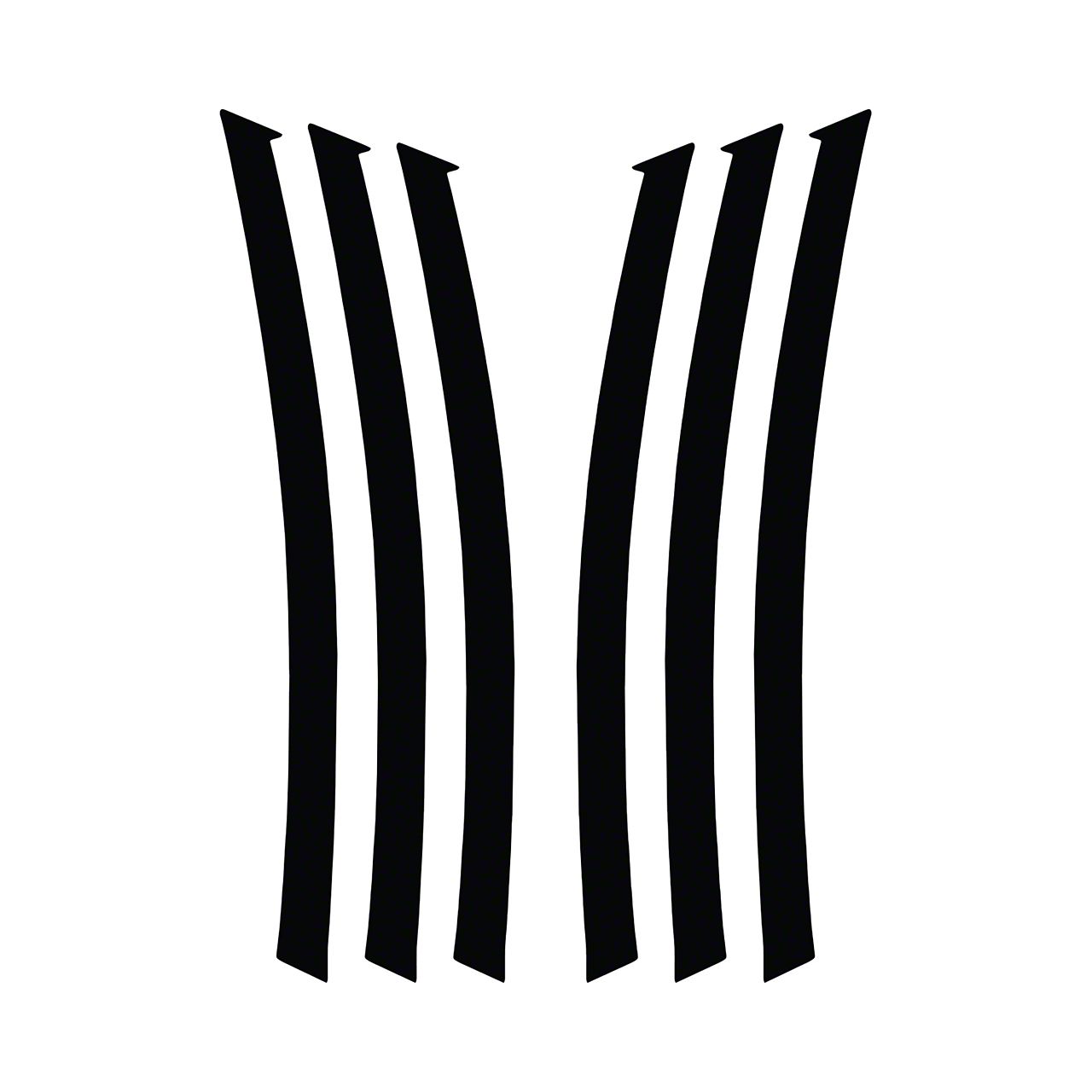 Camaro Fender Gill Decals; Gloss Black (10-13 Camaro) - Free Shipping