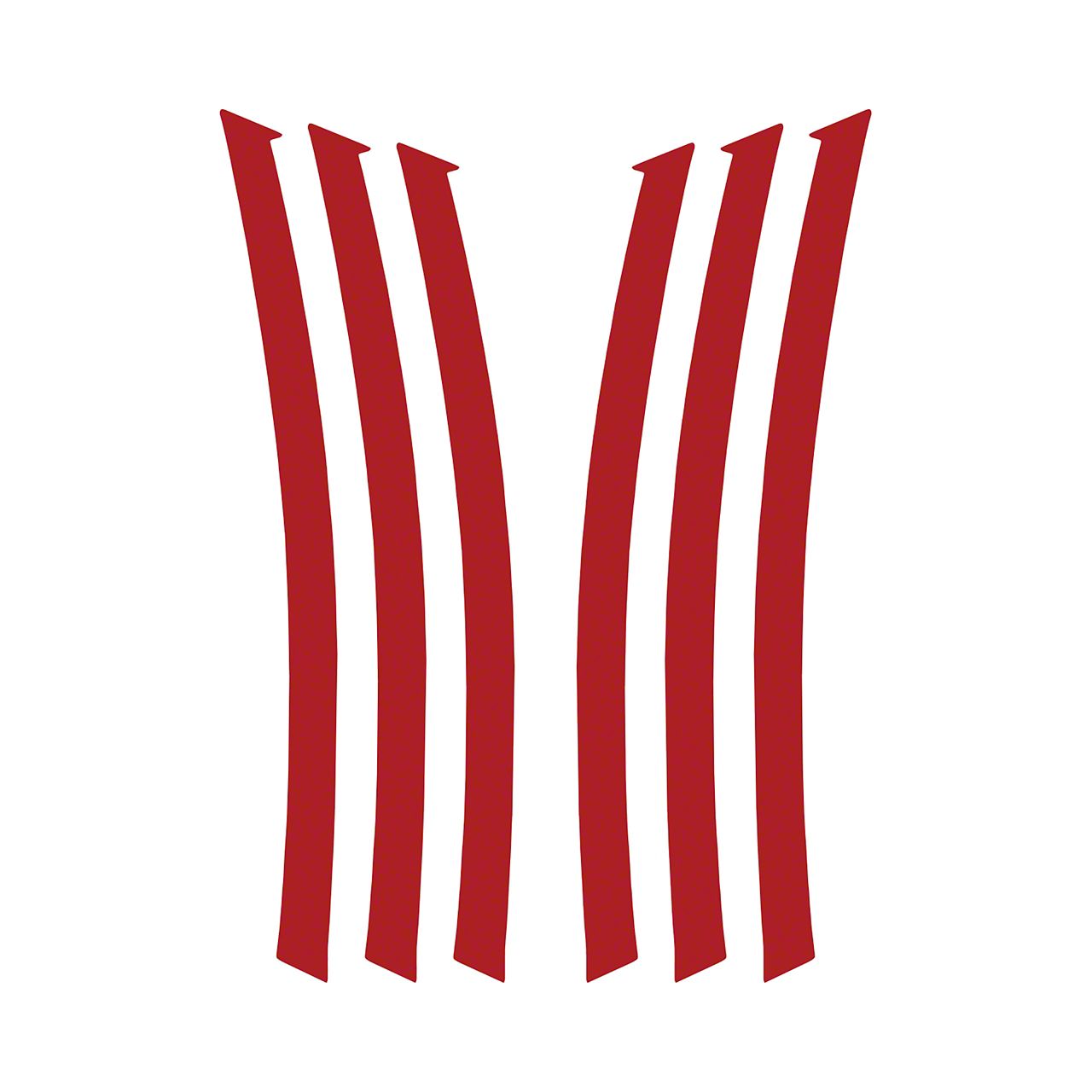 Camaro Fender Gill Decals; Gloss Red (10-13 Camaro) - Free Shipping