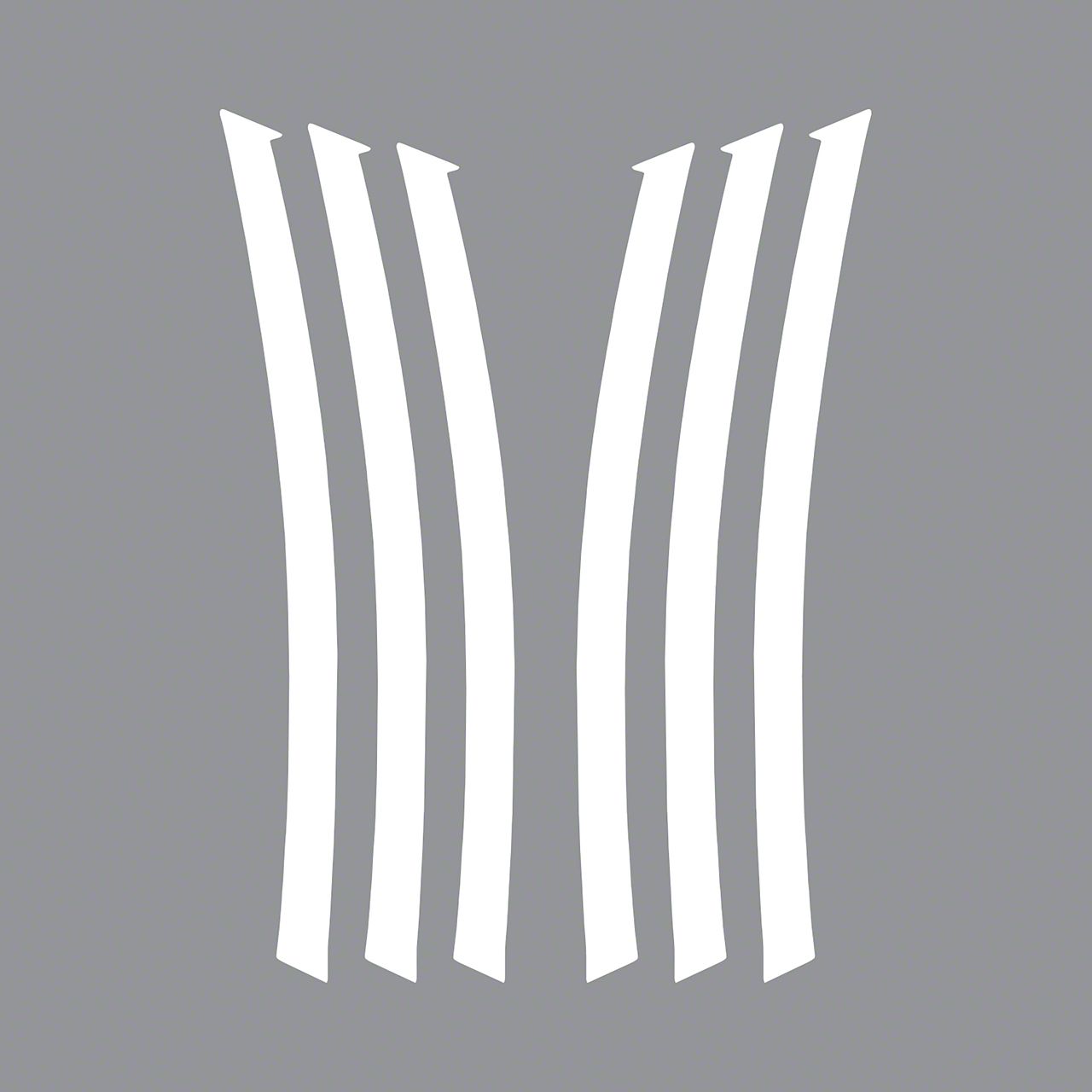 CA Camaro Fender Gill Decals; Gloss White 103V03 (10-13 Camaro) - Free ...