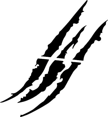 Challenger Vinyl Claw Thrash Mark Headlight Decal; Matte Black ...