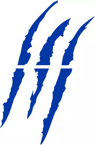 Charger Vinyl Claw Thrash Mark Headlight Decal; Gloss Blue (Universal ...