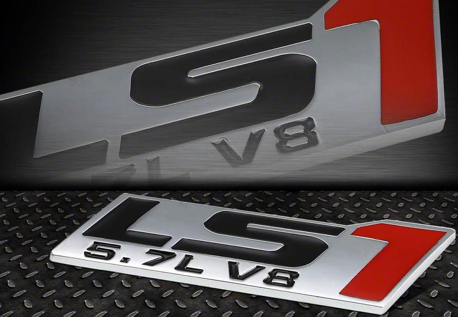 Corvette Aluminum Billet Emblem; LS6 5.7L V8 (Universal; Some ...