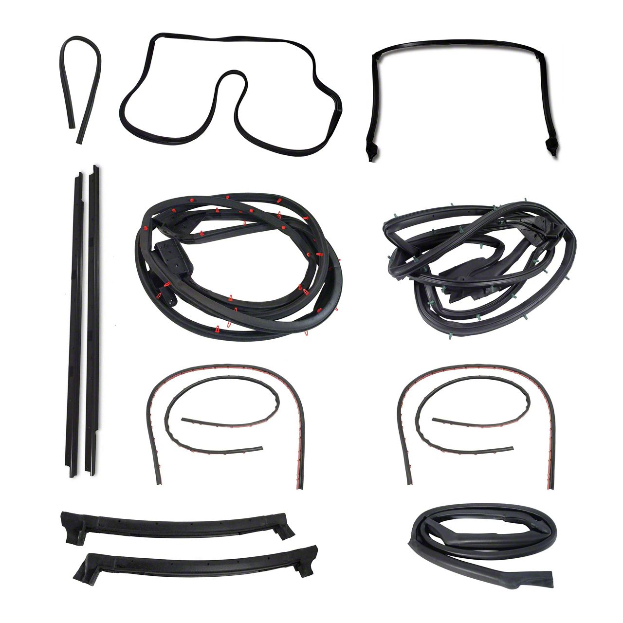 Corvette Body Weatherstrip Kit; 13-Piece (97-04 Corvette C5 Coupe ...