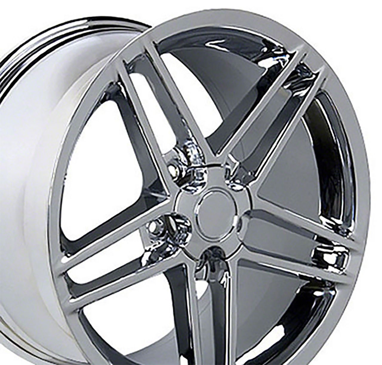 Corvette C6 Z06 Style Chrome Wheel; 18x9.5; 56mm Offset (97-04 Corvette ...