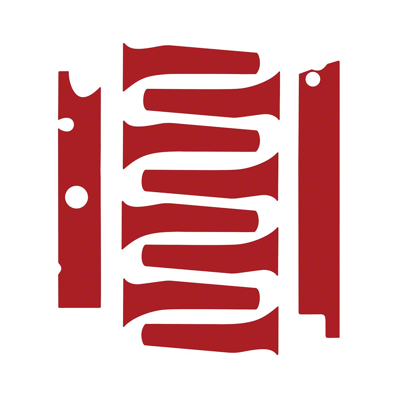 CA Corvette Engine Decal Graphics; Gloss Red 76946 (14-19 Corvette C7 ...