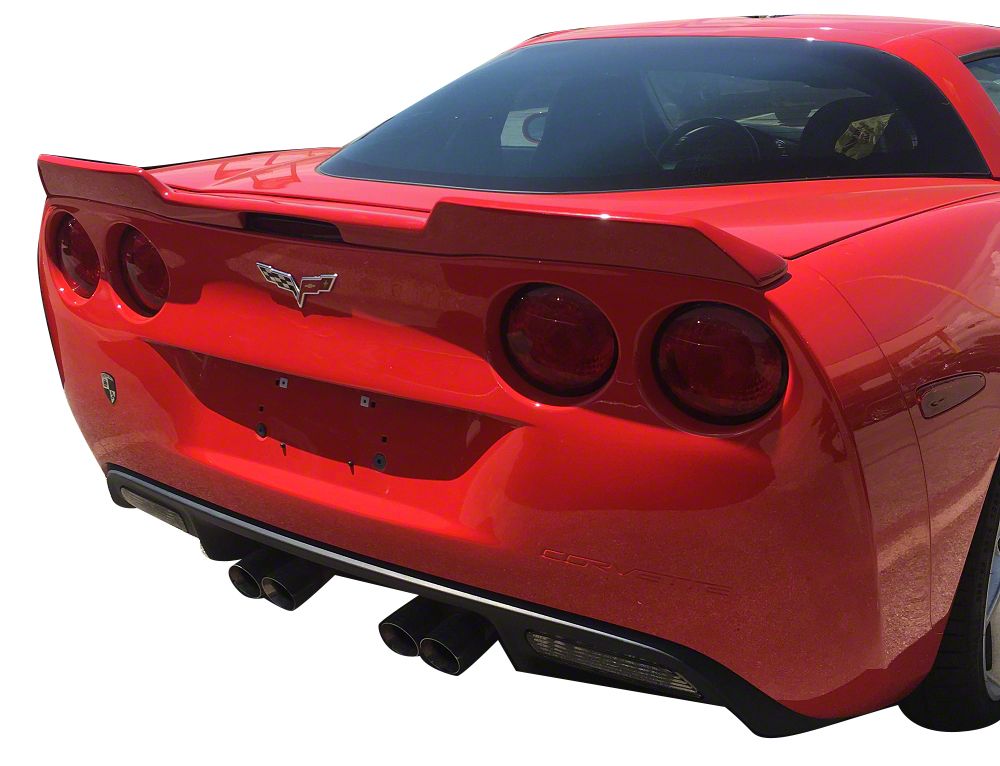Corvette Extended Spoiler; Gloss Hydro Carbon Fiber (05-13 Corvette C6 ...