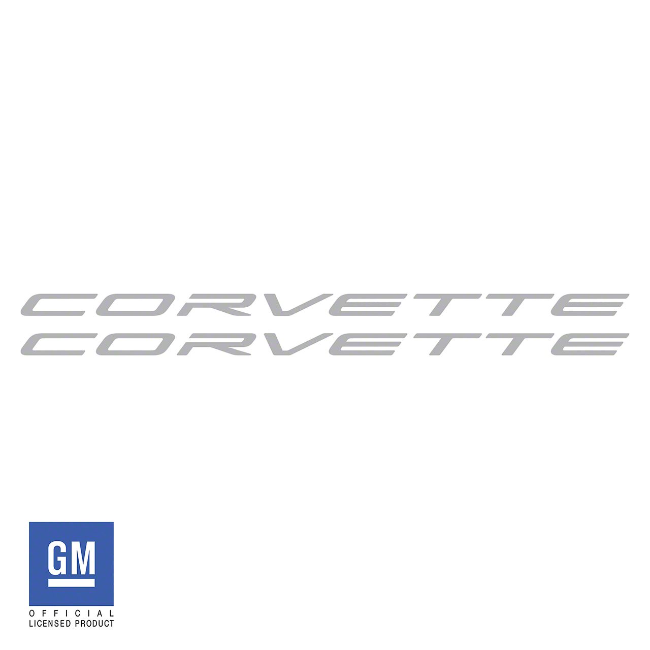 Corvette Front and Rear Corvette Lettering Kit; Acrylic Gloss Black (97 ...