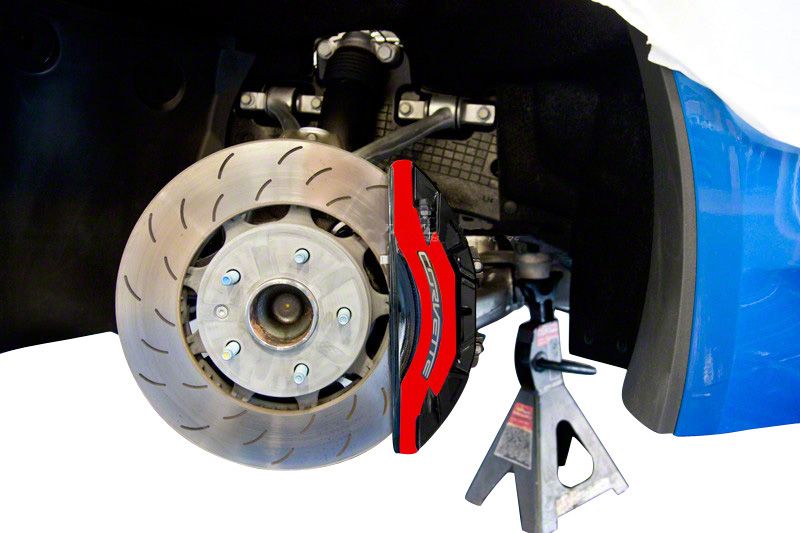 Corvette Front/Rear Brake Caliper Decal Overlays; Reflective Heat ...