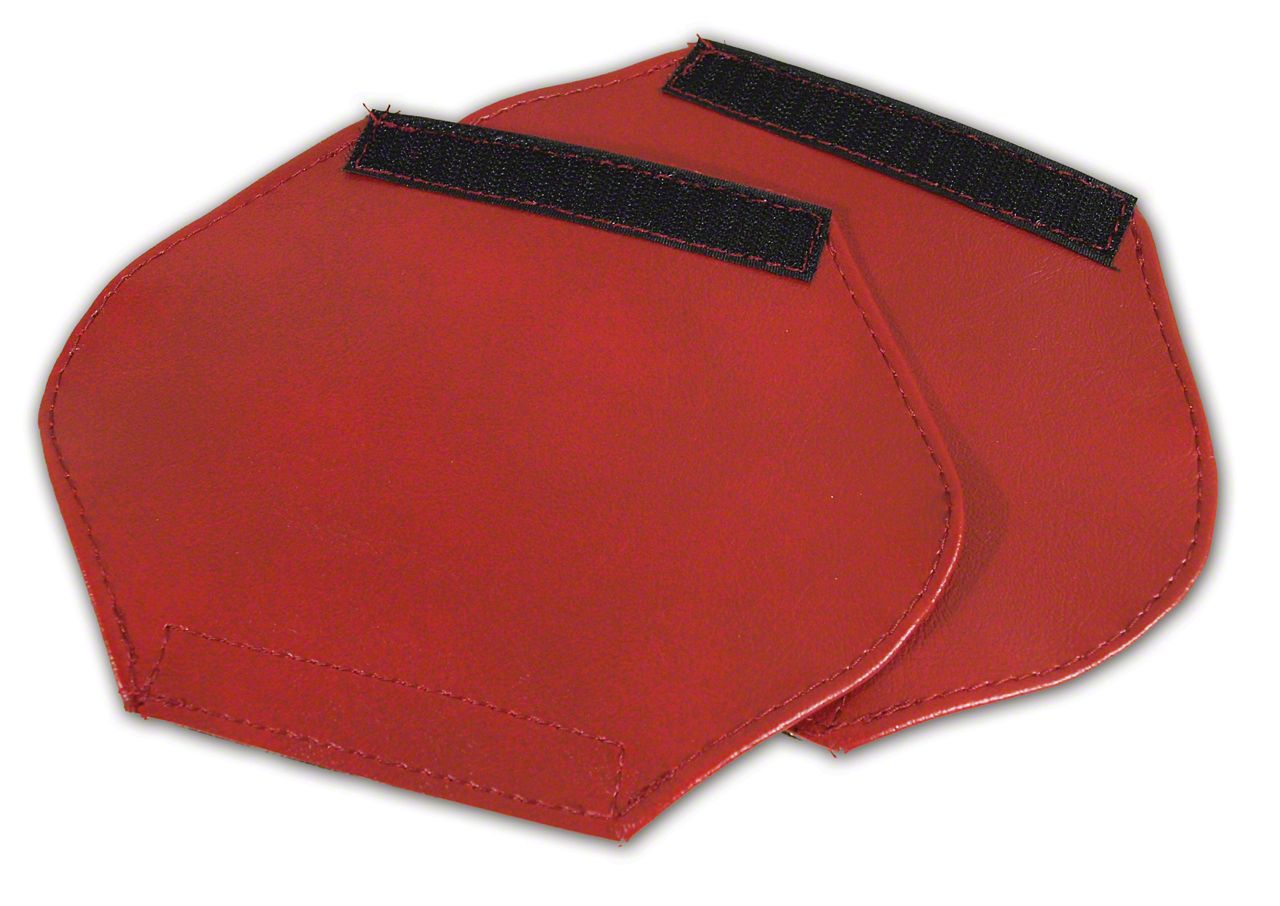 CA Corvette Leather Door Pull Accent Wraps; Red 44759 (97-99 Corvette ...
