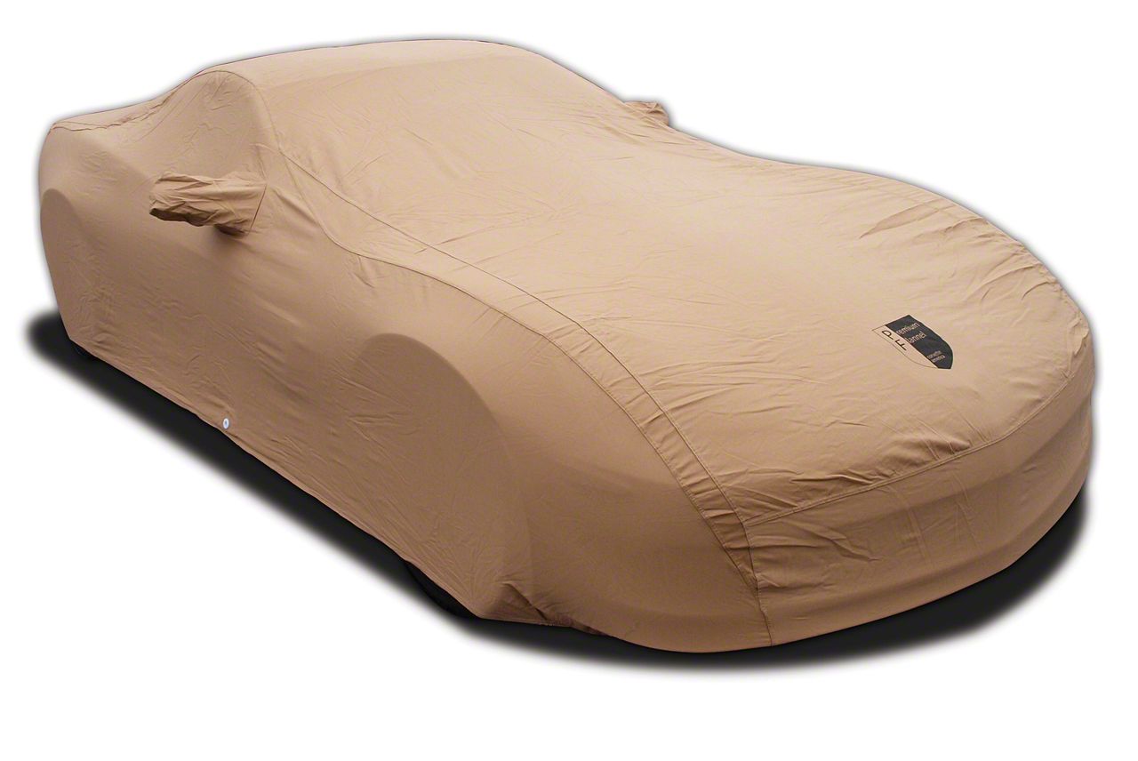 CA Corvette Premium Flannel Indoor Car Cover; Tan 4037 (06-13 Corvette ...