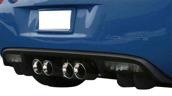 Corvette Rear Fascia Diffuser Fins; Matte Hydro Carbon Fiber (05-13 ...
