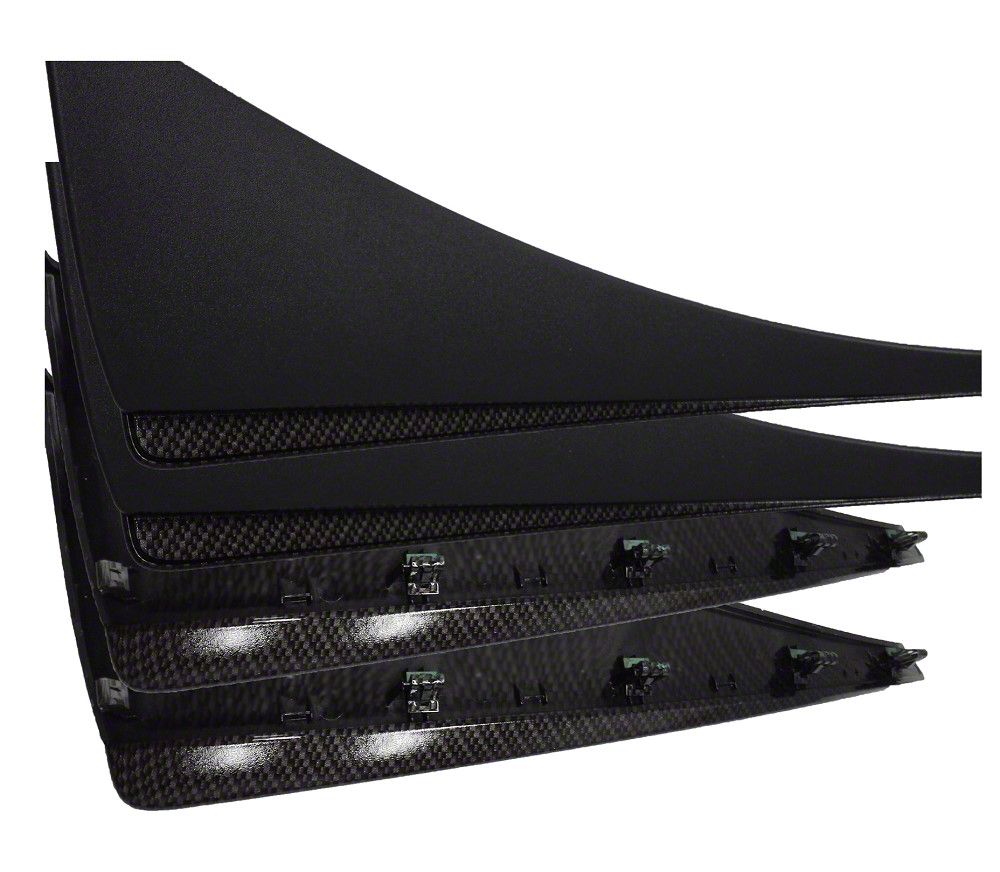 Corvette Splash Guards; Extra Smooth Matte Hydro Carbon Fiber (14-19 ...