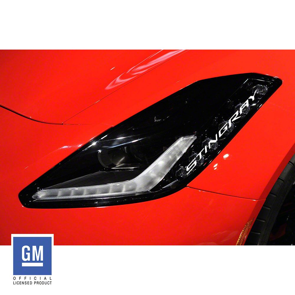Corvette Stingray Script Headlight Vinyl Decals (14-19 Corvette C7 ...